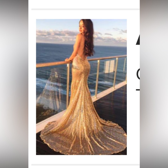 Alamour The Label | Dresses | Alamour The Label Armanah Gold Sequin ...